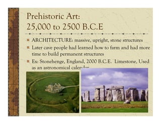 Prehistoric Art Architecture