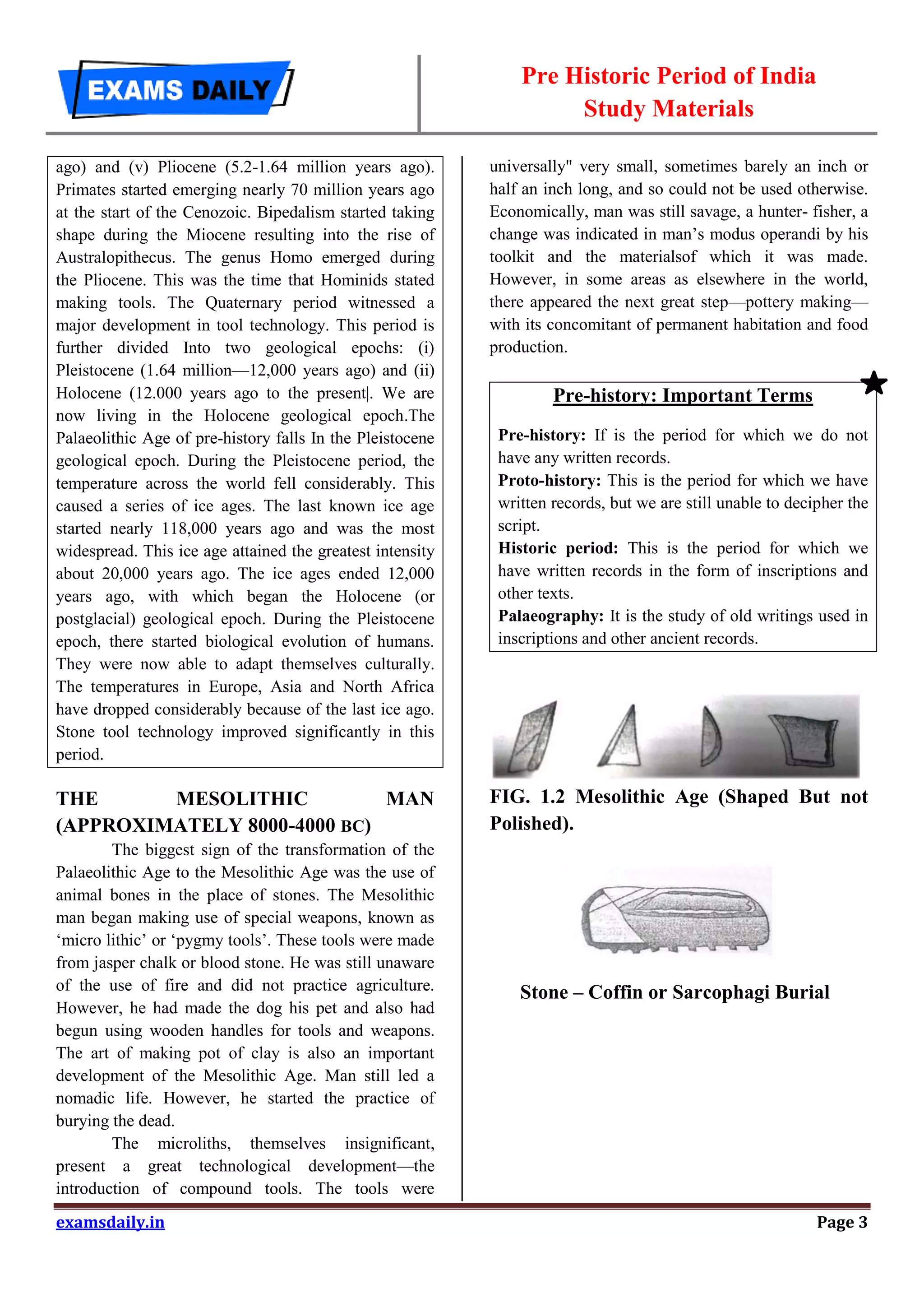 Prehistoric period-of-india | PDF