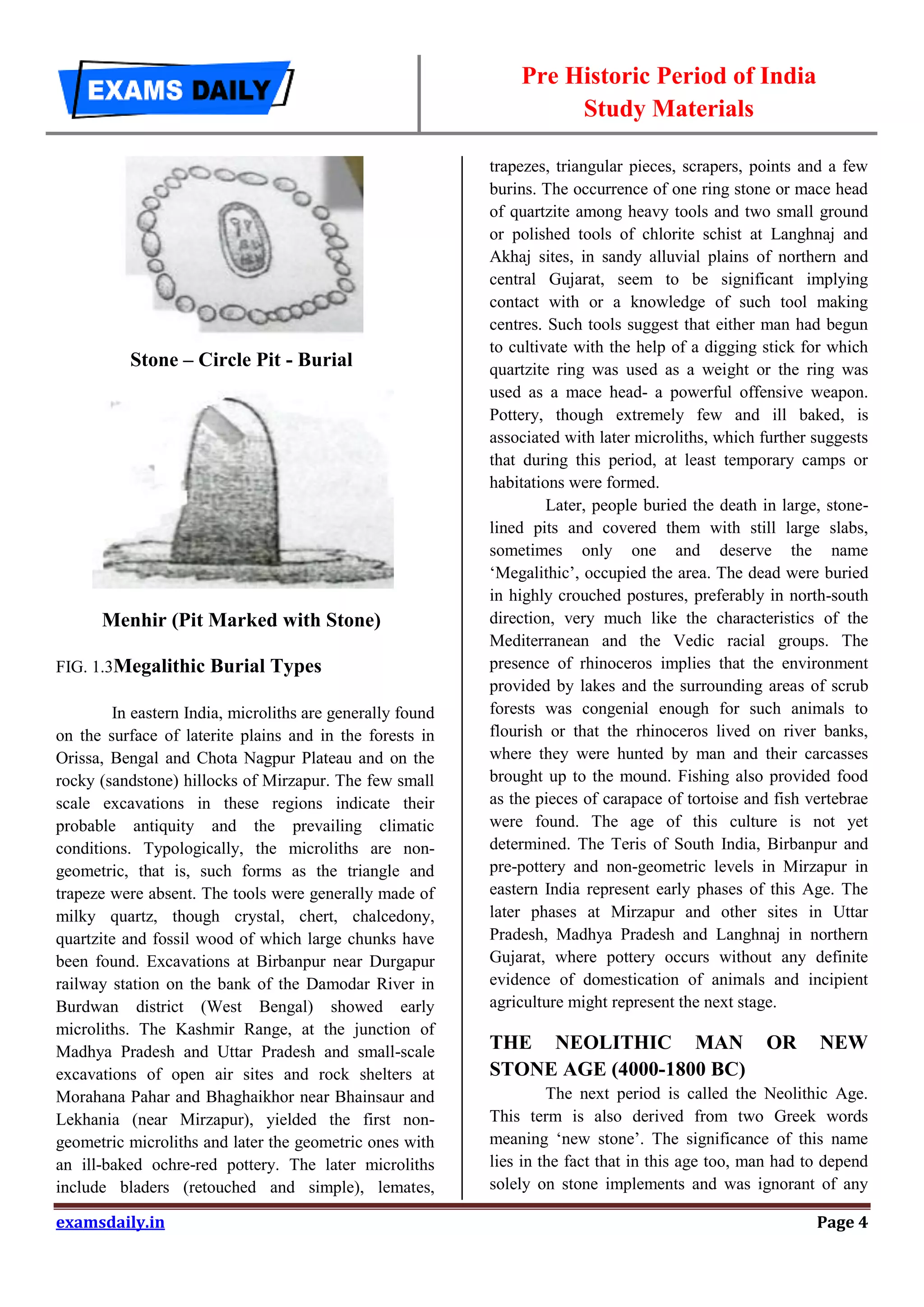 Prehistoric period-of-india | PDF