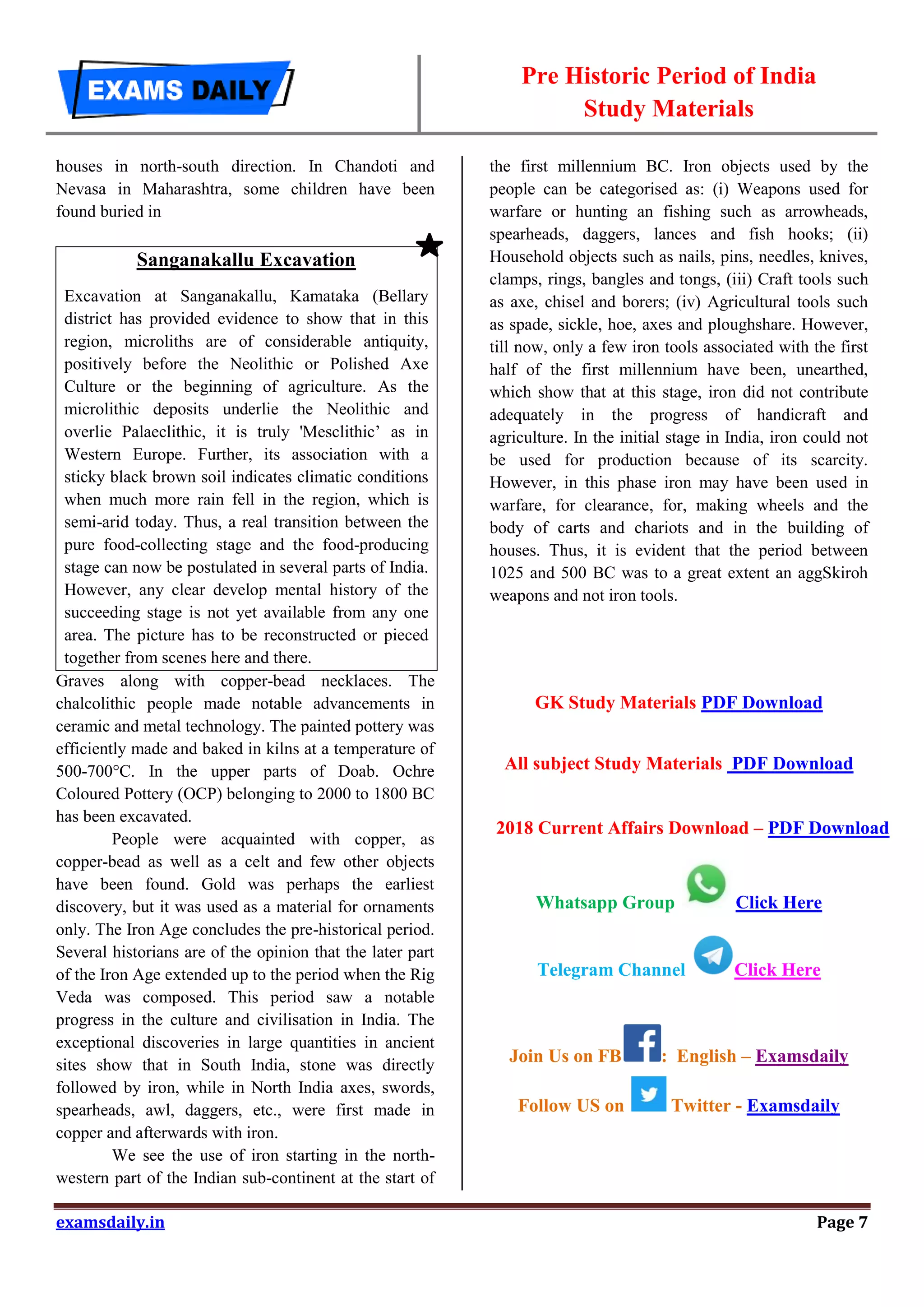 Prehistoric period-of-india | PDF