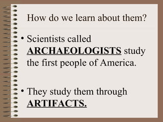 Prehistoric americans part 1 | PPT