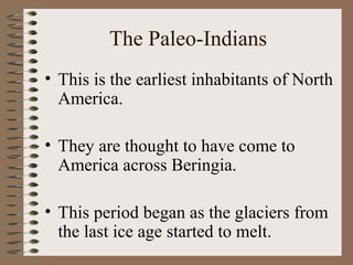 Palio and Archaic Indians Power Point | PPT