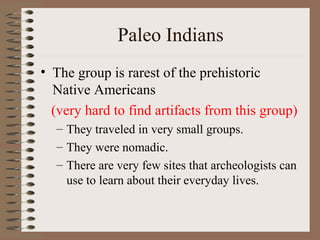 Palio and Archaic Indians Power Point | PPT