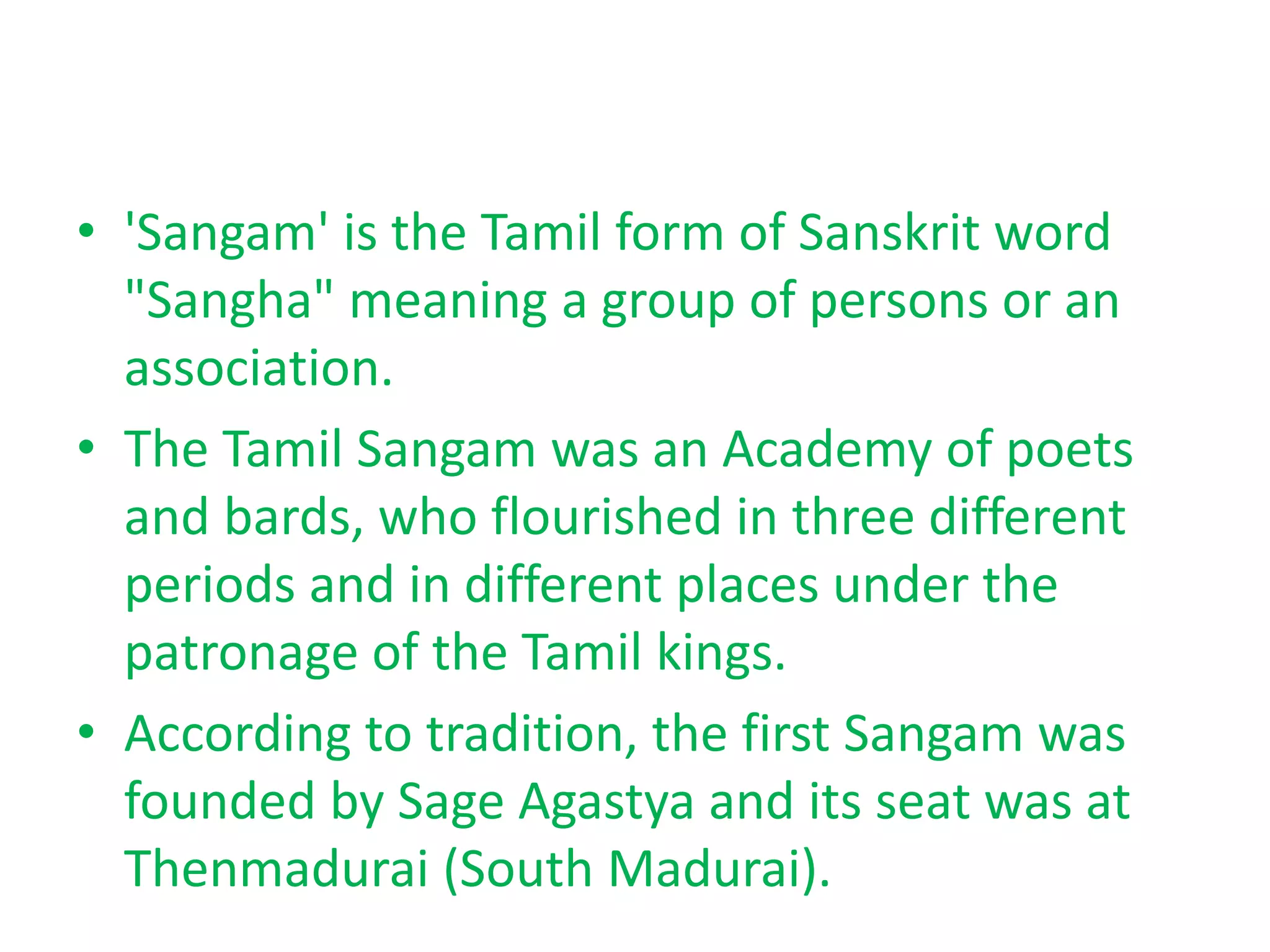 Pre Historic and Historic Period (Sangam Age).ppt