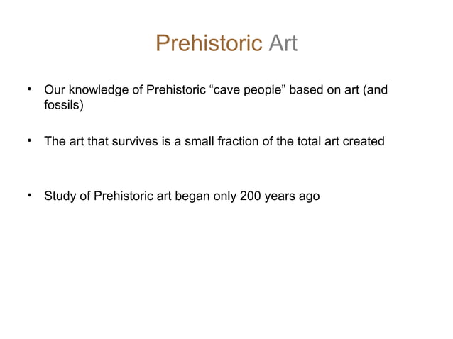 Prehistoric Art | PPT