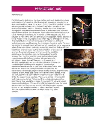 Prehistoric art | DOCX