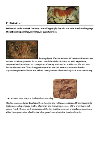 Prehistoric art | PDF