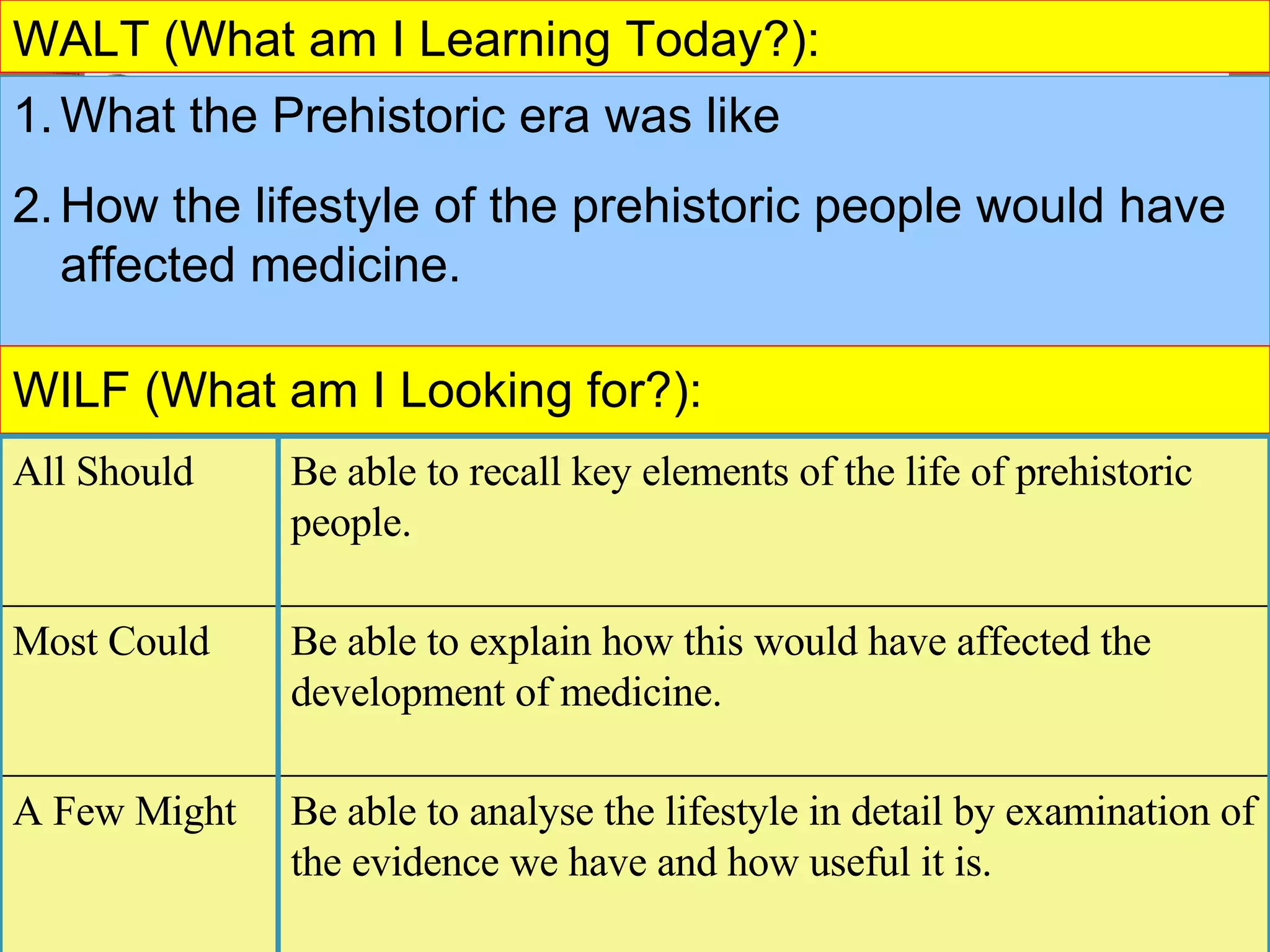 Prehistoric Medicine Lesson 1 | PPT