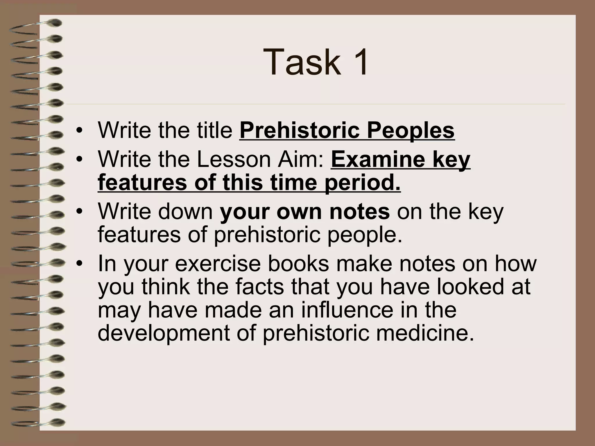 Prehistoric Medicine Lesson 1 | PPT