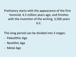 Prehistory | PPT