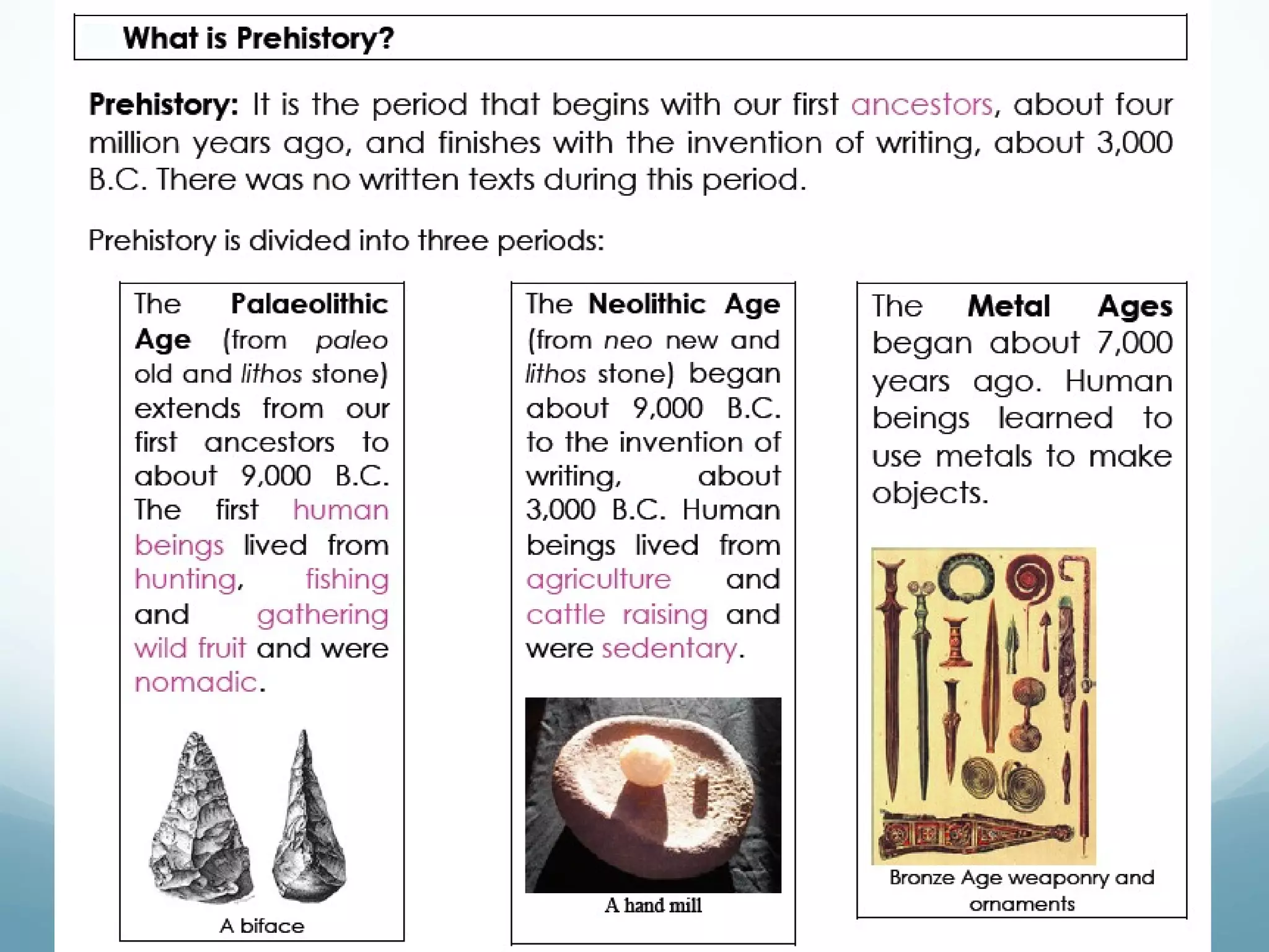 Prehistory | PPT