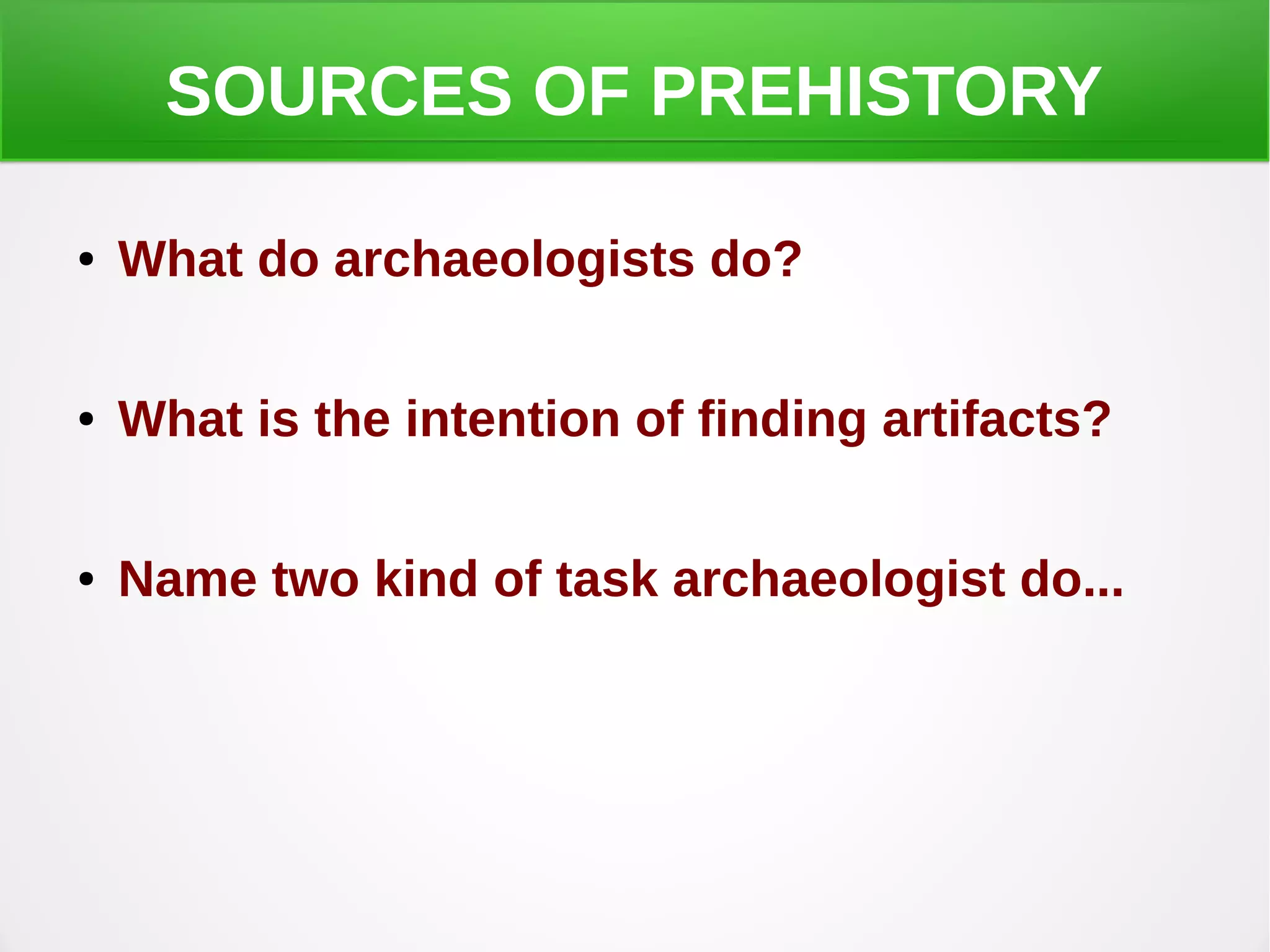 Prehistory | ODP