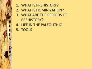 Prehistory paleolithic | PPTX