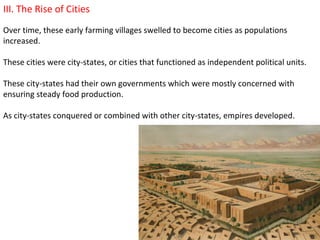 Prehistory and the Earliest Civilizations | PPT | Agriculture | Industries