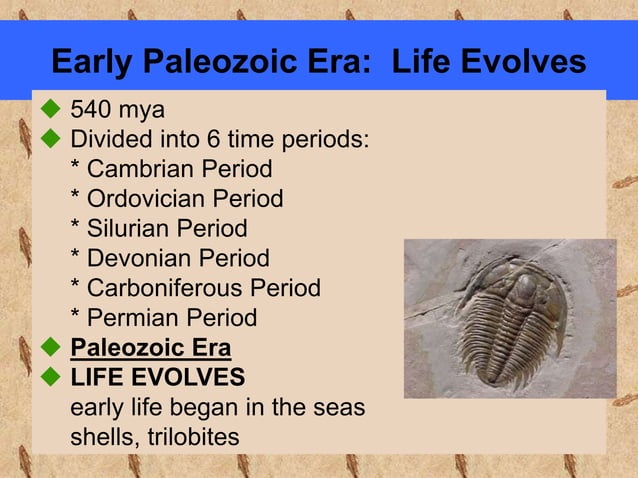 Prehistory 1: Geologic Timeline- Notes on the geologic & life history ...
