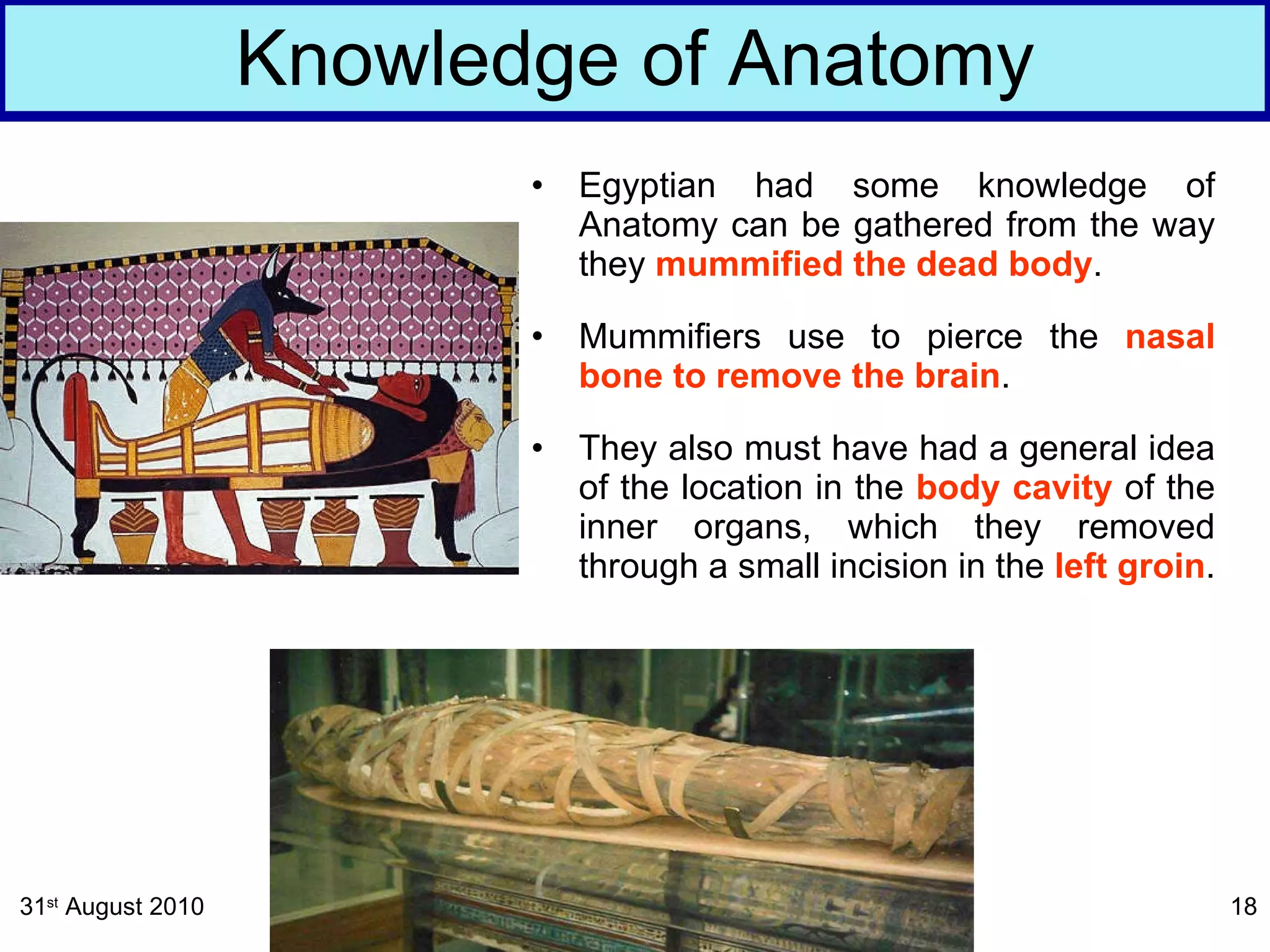 History of Medicine (Prehistoric_egyptian_greek) | PPT