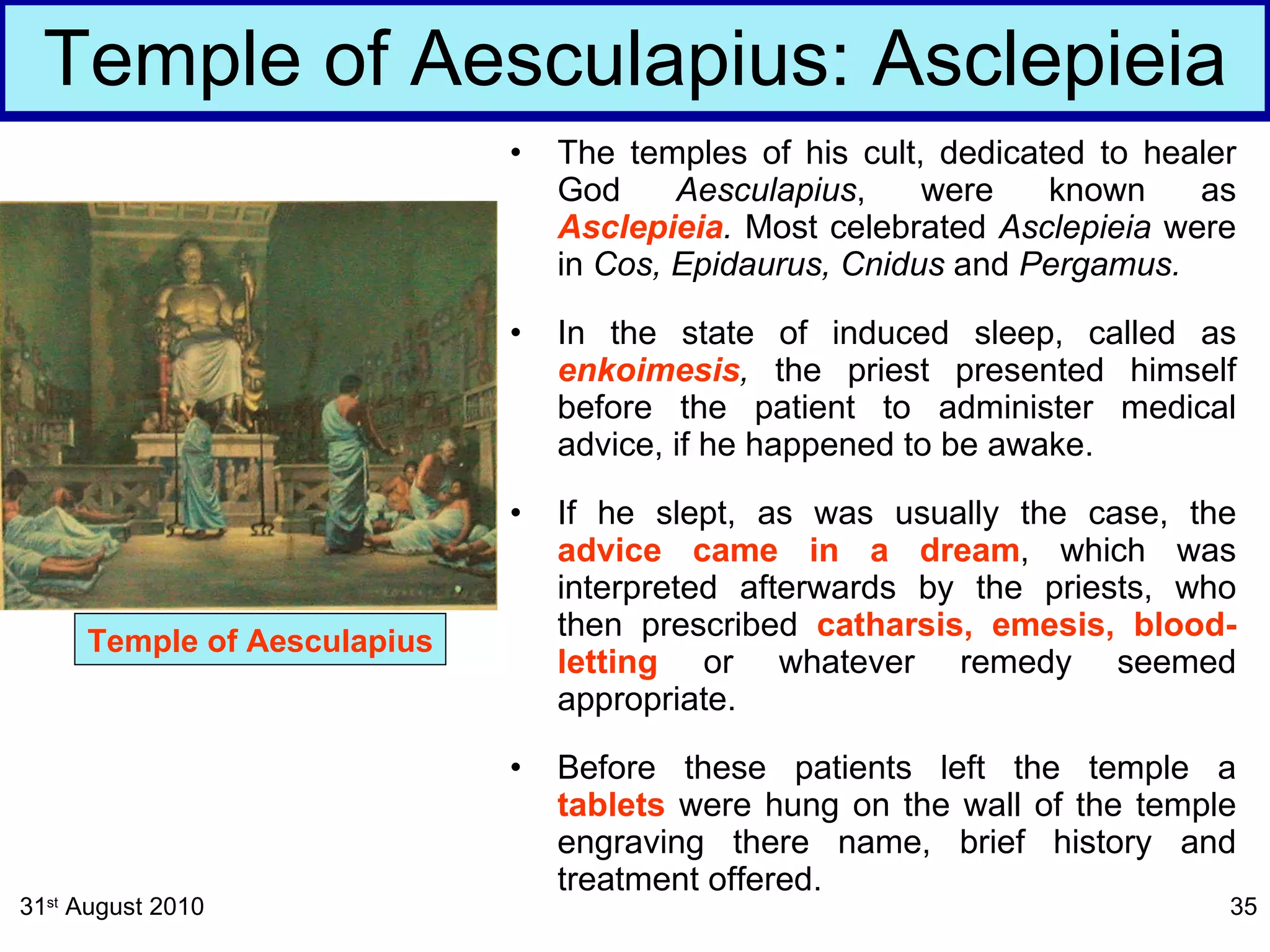 History of Medicine (Prehistoric_egyptian_greek) | PPT