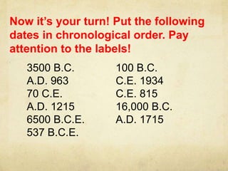 Prehistory_History & BC_AD Timeline Notes.ppt