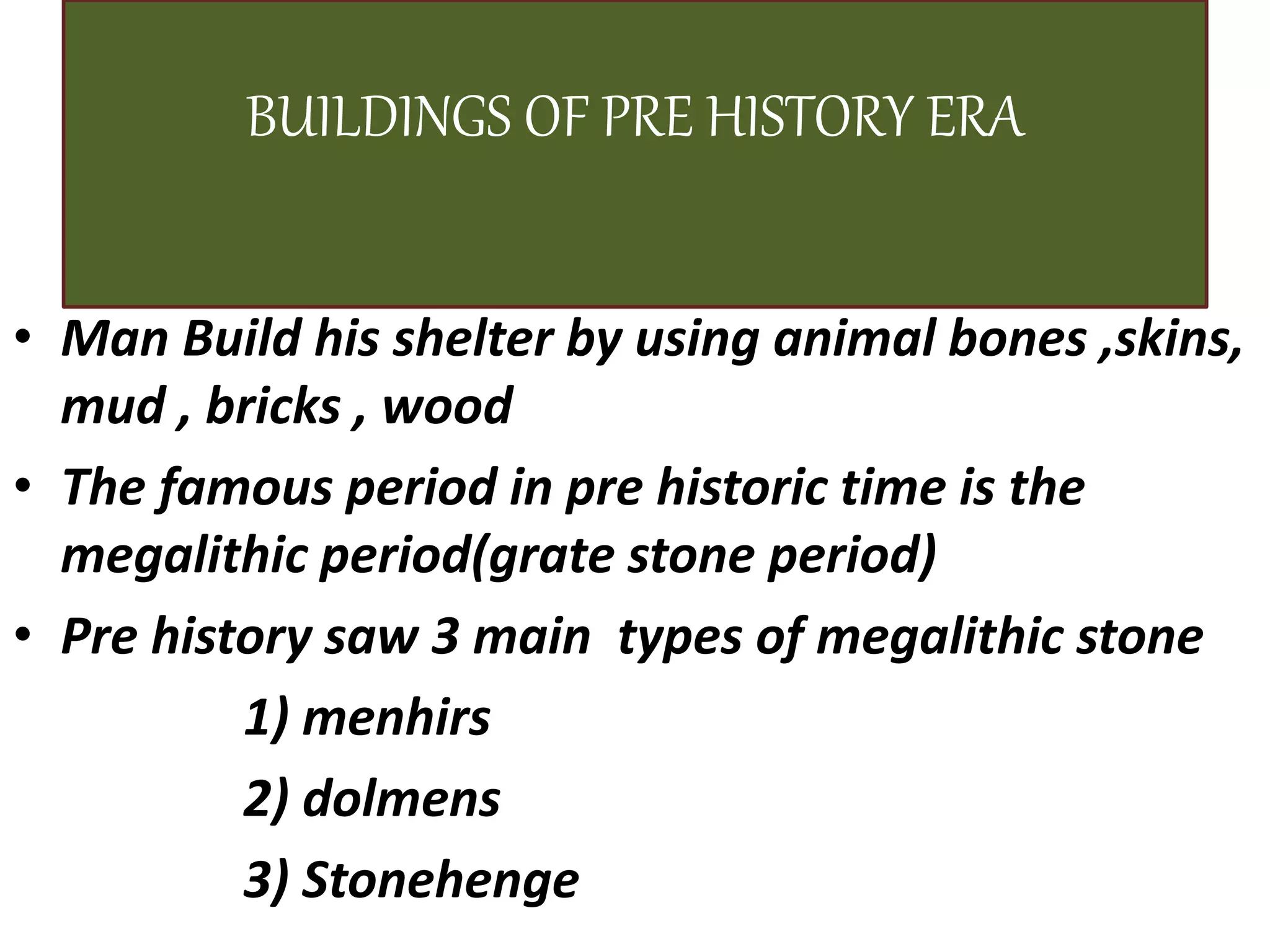 Pre history of architecture and biskupin | PPTX