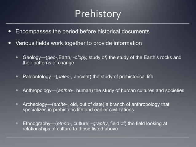 Prehistory, History, and Beginnings | PPTX
