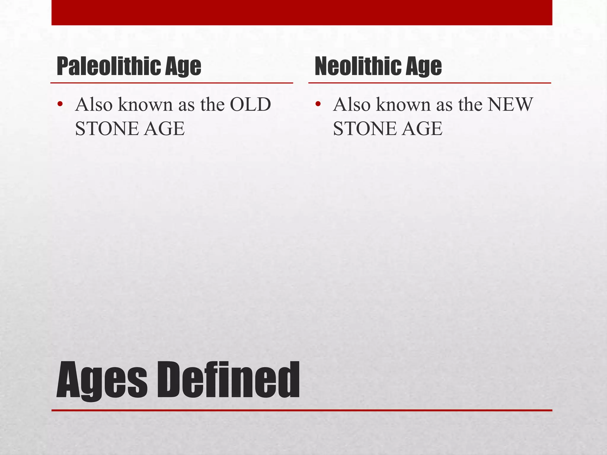 Prehistory project | PPT