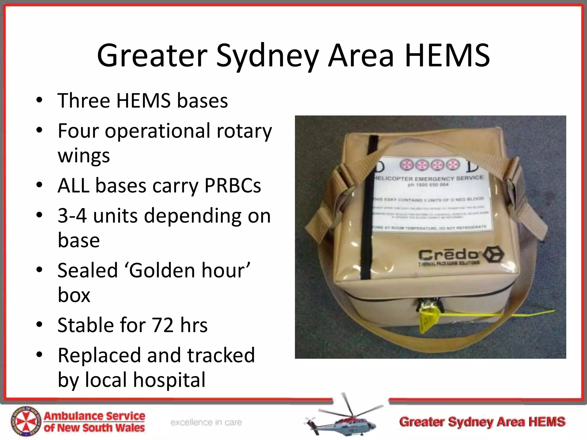 Prehospital blood transfusion | PPTX