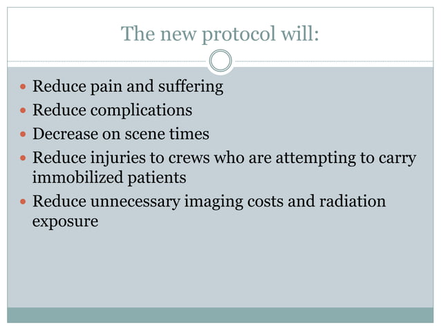 Prehospital spinal immobilization | PPTX | First Aid | Injuries