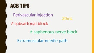 Prehospital thigh blocks | PPTX