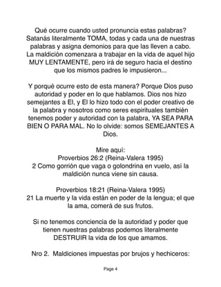 Preì dica maldiciones impuestas y el espi ì ritu de venganza. preì dica ...