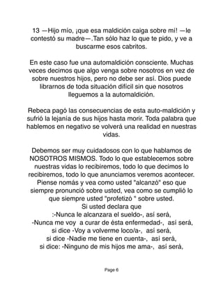 Preì dica maldiciones impuestas y el espi ì ritu de venganza. preì dica ...