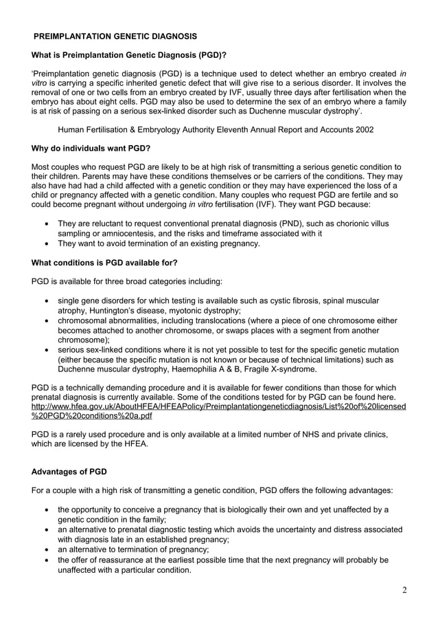 Preimplantation genetic-diagnosisdoc3439 | PDF