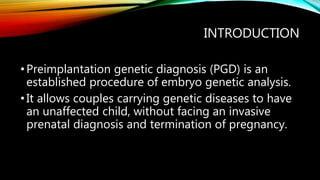 Preimplantation genetic diagnosis | PPTX