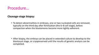 Preimplantation genetic diagnosis (pgd) PGD | PPTX