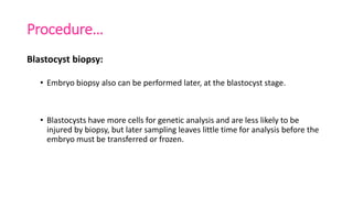 Preimplantation genetic diagnosis (pgd) PGD | PPTX