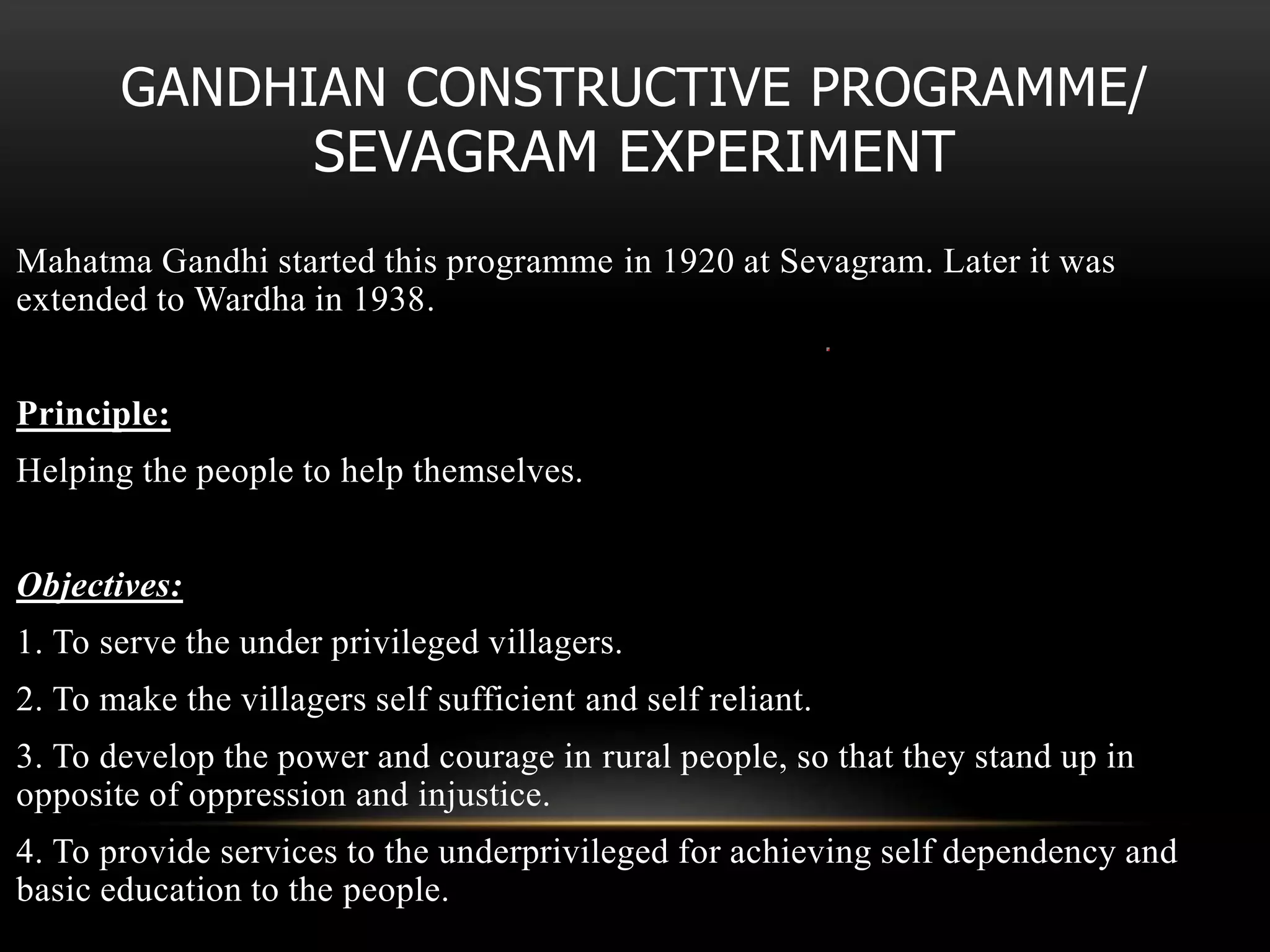 Pre-Independence Programs | PPTX