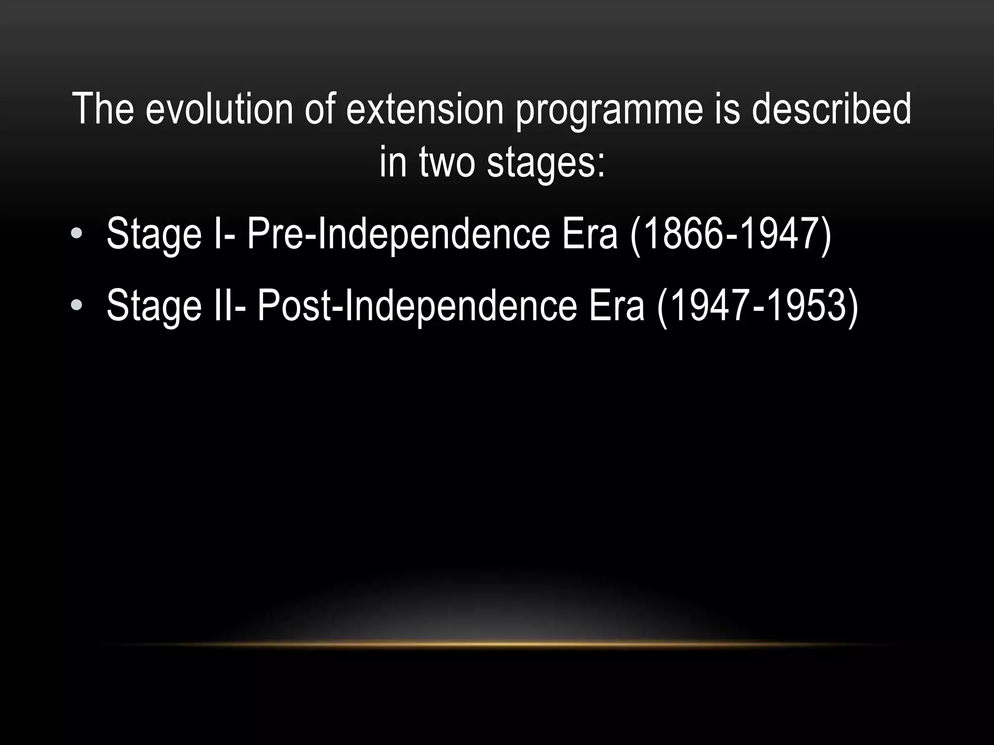 Pre-Independence Programs | PPTX