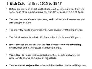 Pre independence architecture in india | PPTX