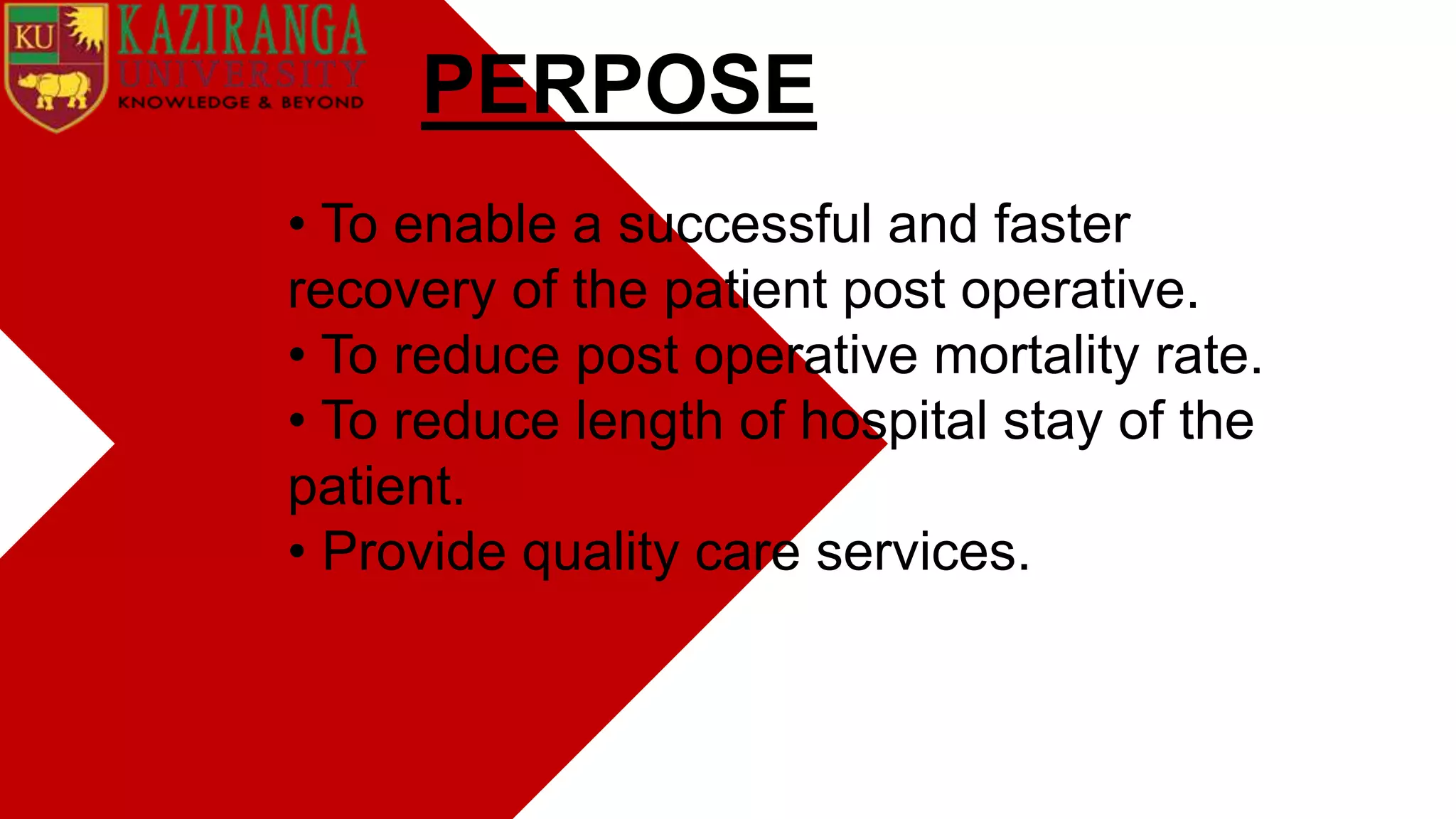 Pre, intra and post operative care | PPTX
