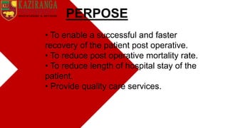 Pre, intra and post operative care | PPTX