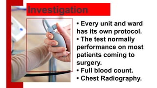 Pre, intra and post operative care | PPTX