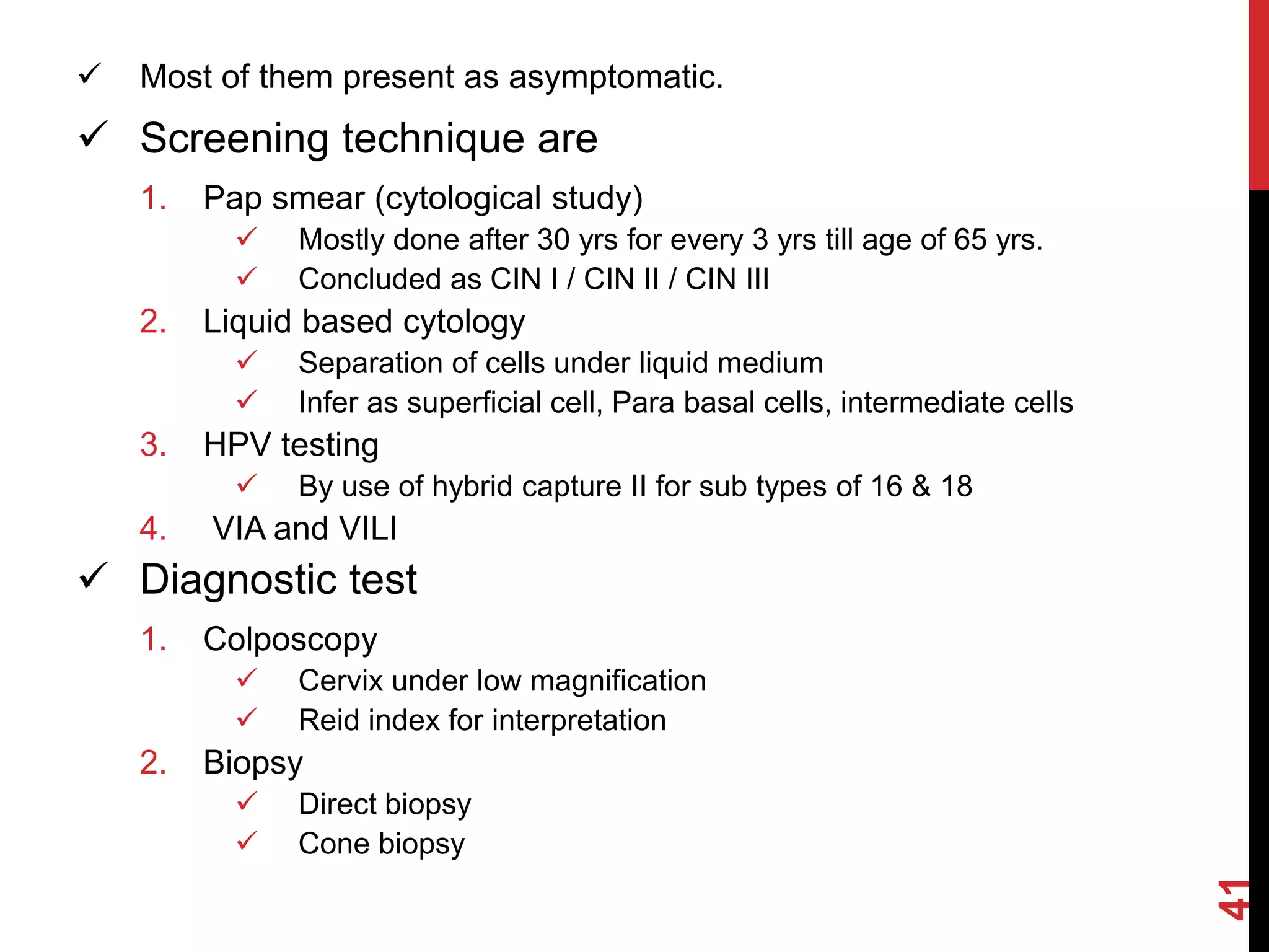 Preinvasive lesion of ca cervix(CIN) | PPTX