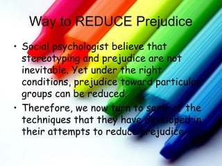 Prejudice and discrimination | PPT
