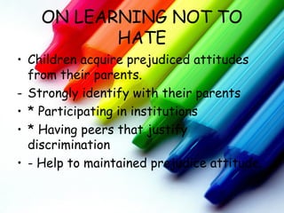 Prejudice and discrimination | PPT