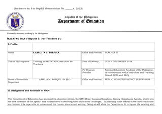 Final_MATATAG-WAP Department of Education | DOCX