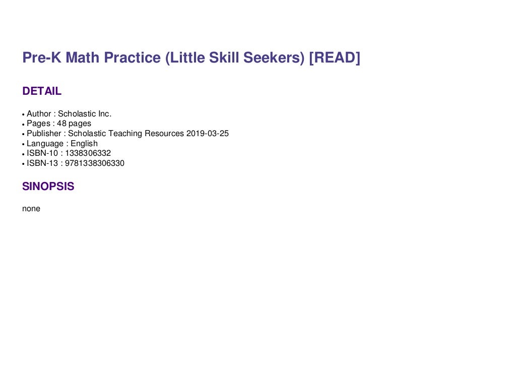 Pre K Math Practice Little Skill Seekers READ pre-k-math-practice-little-skill-seekers-read