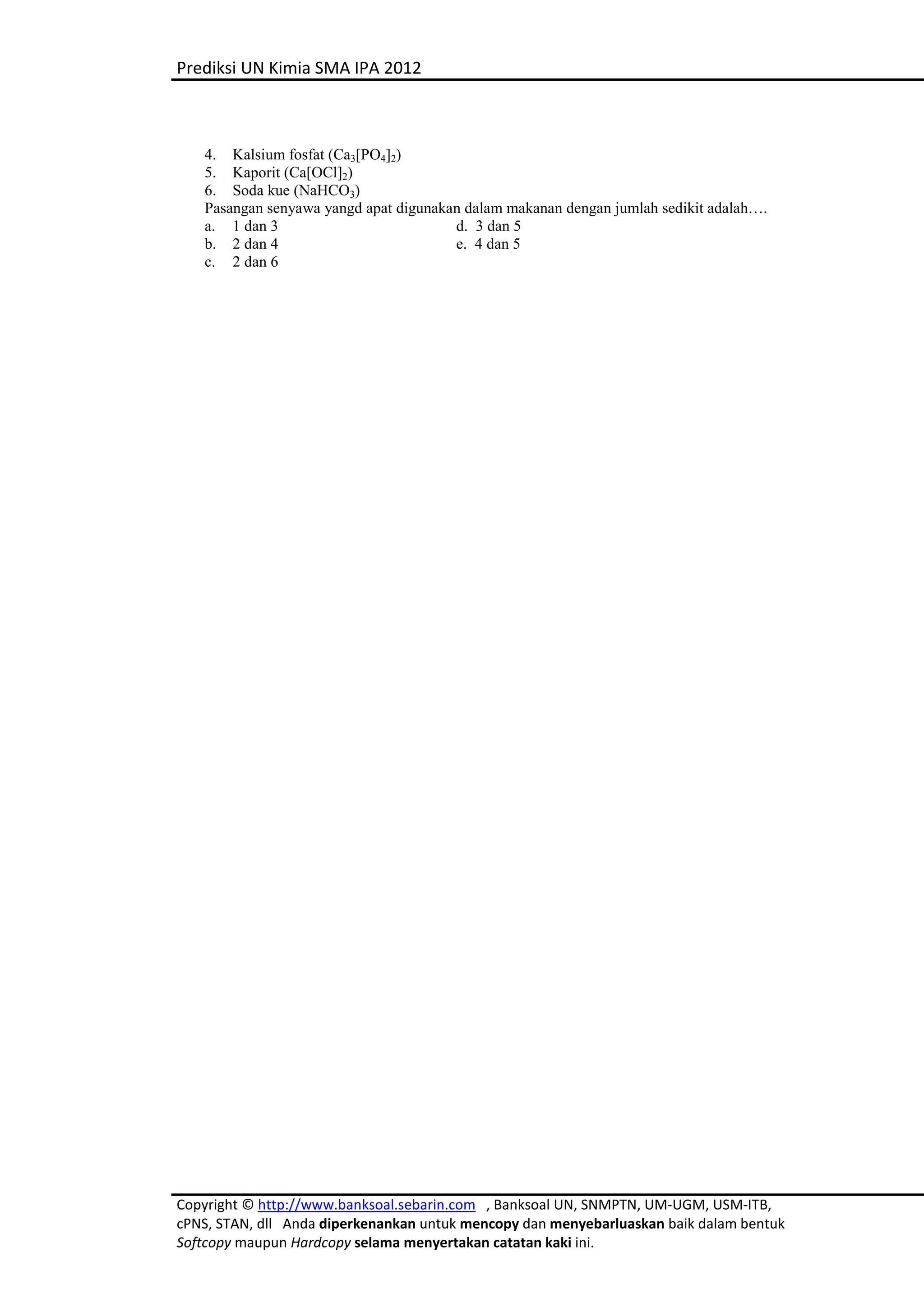 Pre kimia un_sma_ipa_2012 | PDF