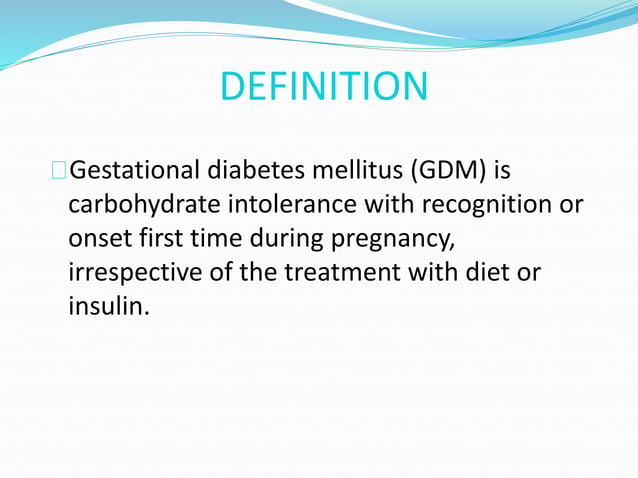 Universal screening for gestational diabetes by DIPSI test by Dr ...
