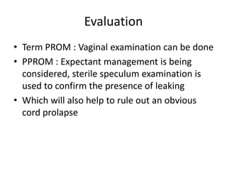 Prelabour Rupture of Membranes (PROM).pptx