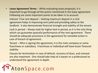 Concept of Pre-leased properties | PPTX