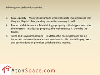 Concept of Pre-leased properties | PPTX